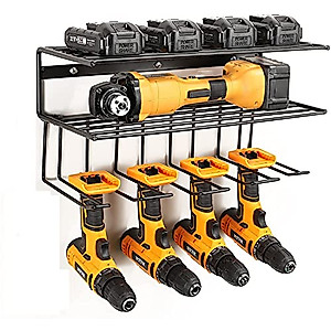 VLIZO Wall-mounted rack tool Multi-functional Rack rack garage storage rack iron drill charging station drill holder detachable Tool holder
