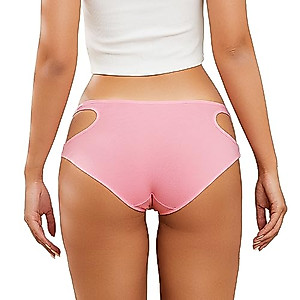 Starmiss Cotton Underwear for Women Sexy Bikini Panties Low Rise Hipster Breathable Soft Bikini Underwear, 5 Pack, S-XL (mix2,M)