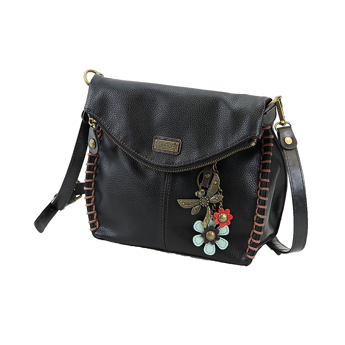 Chala Charming Crossbody Bag with Dragonfly Black