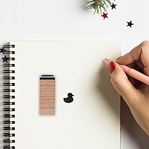 Duck Rubber Stamp, 3/5 Inch Small Mini Stamp for Scrapbooking Card Making Planner