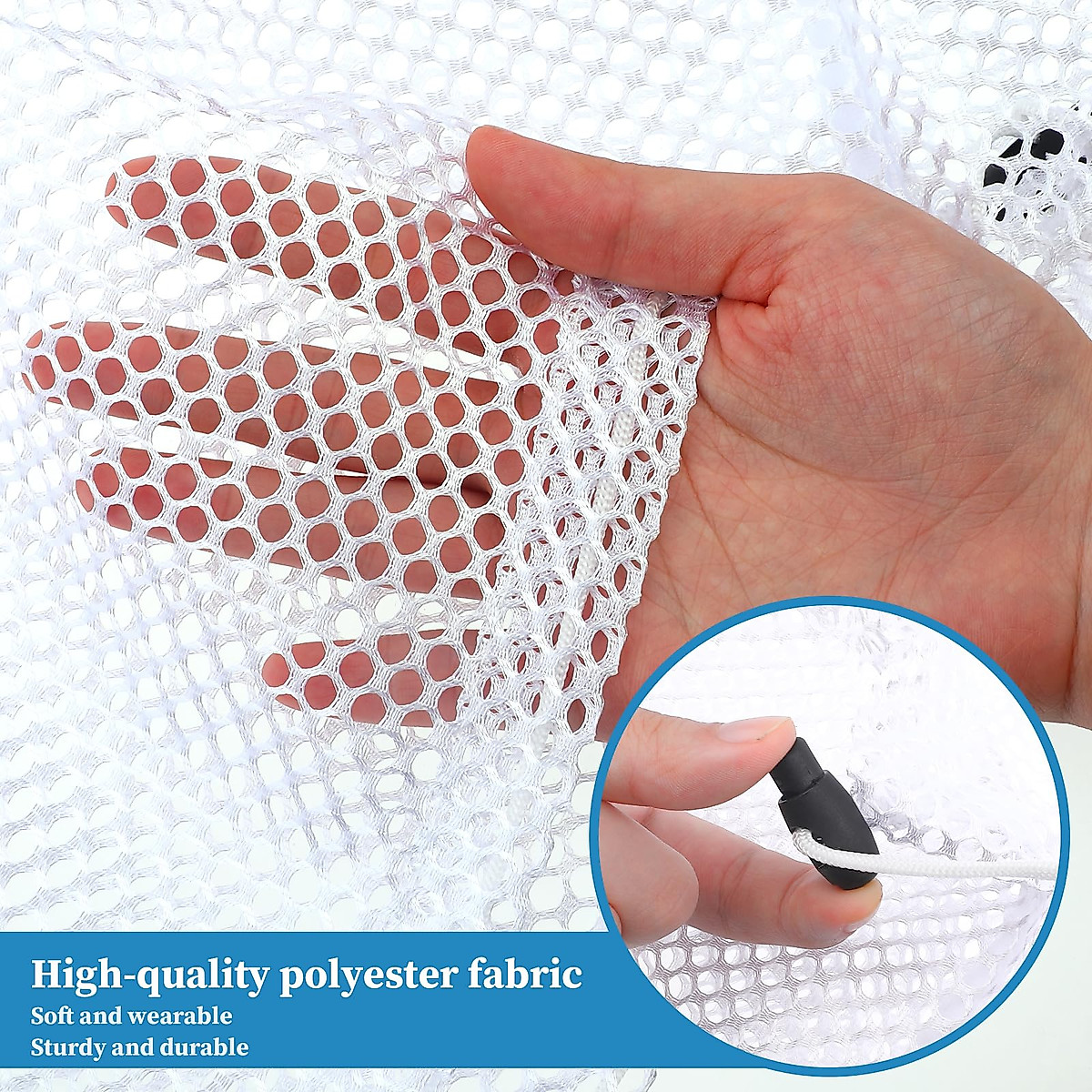 Prasacco 3 Pcs Laundry Mesh Wash Bags, Washing Machine Mesh Wash Bags Mesh Laundry Bags Washing Machine Mesh Wash Bags for Delicates Blouse, Hosiery, Underwear, Bra, Lingerie Baby Clothes (3 Size)