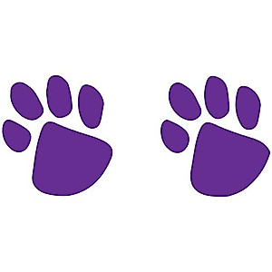 FashionTats Purple Paw Prints Temporary Tattoos | 20-Pack | Skin Safe | MADE IN THE USA | Removable