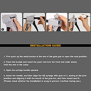 Dispensing Gun Kit Impression Mixing Dispenser Gun 1:1/2:1 Dispensing Gun Ratio (1:1/1:2 Witout Accessories)