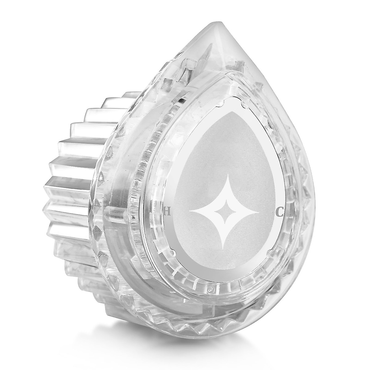 Shower Handle Replacement Knob 100710 for Moen Posi-Temp One-Handle Tub and Shower Faucet, Shower Replacement Parts White Faucet Handles and Chrome Knob Insert