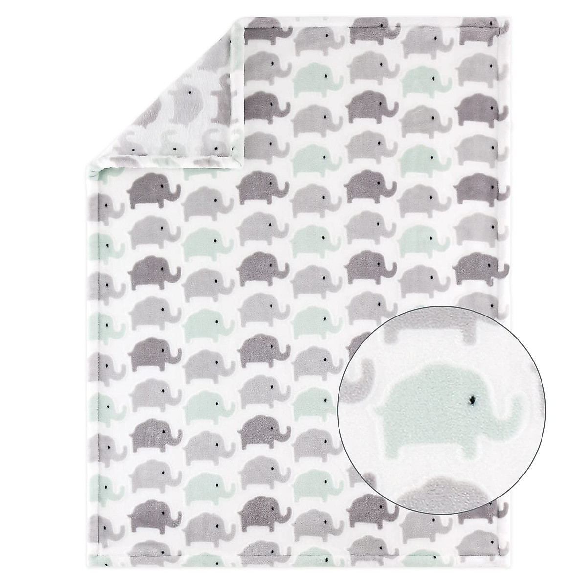 The Peanutshell Elephant Crib Bedding Set for Boys or Girls, 5 Pieces