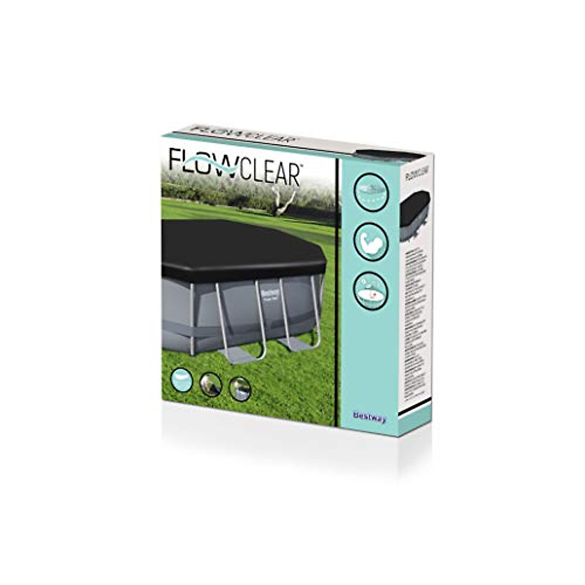 Bestway 58424 Flowclear Swimming Pool Cover, 9ft 10, Black