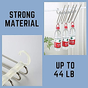 Kumillet Multifunctional Pants Hangers 2 Packs - space saving non slip rack organizer foldable hangers for clothes scarf jeans trousers shorts closet bottom heavy metal multi clothing (White, 6 Hooks)
