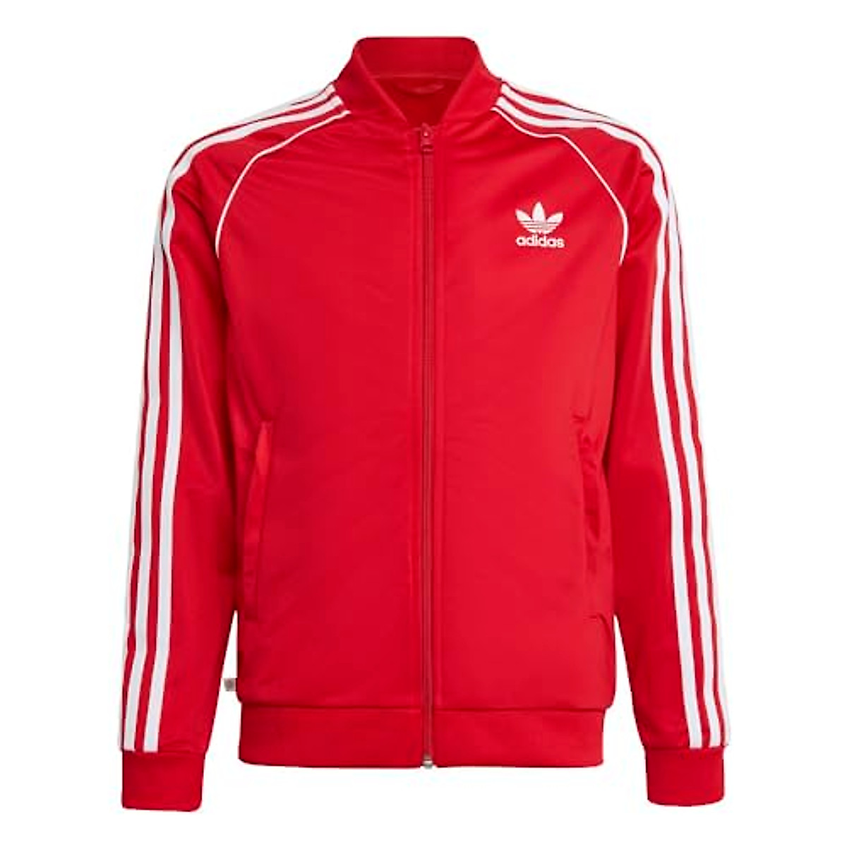 adidas Kids' Adicolor Superstar Track Jacket, Better Scarlet, Medium