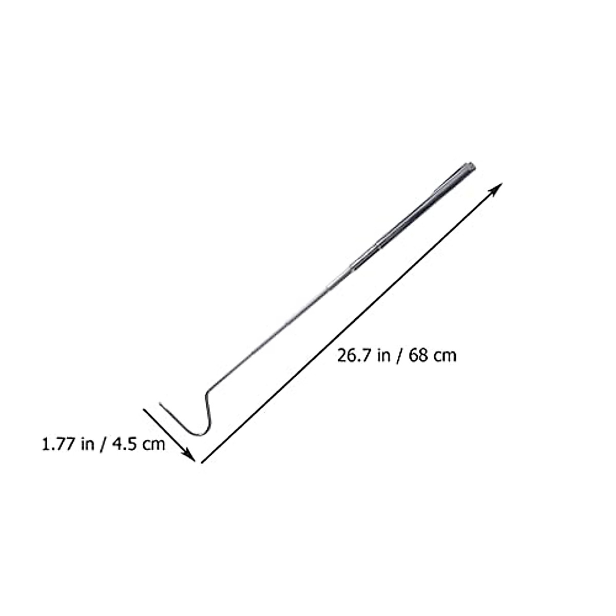 DOITOOL 2pcs Snake Hook Telescopic Snake Catching Tools Stainless Steel Snake Tongs Reptile Grabber 68cm