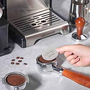 Attsky 58.5mm Espresso Puck Screen, Espresso Filter for 58mm Portafilter Filter Basket, Reusable Espresso Screen with 1.7mm Thickness 150μm 316 Stainless Steel