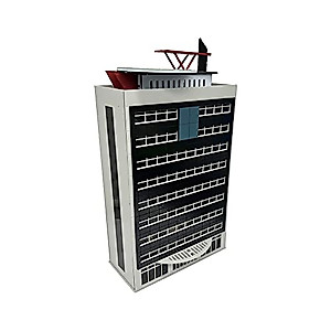 Outland Models Scenery Tall Office Building w Helicopter Pad 1:160 N Scale