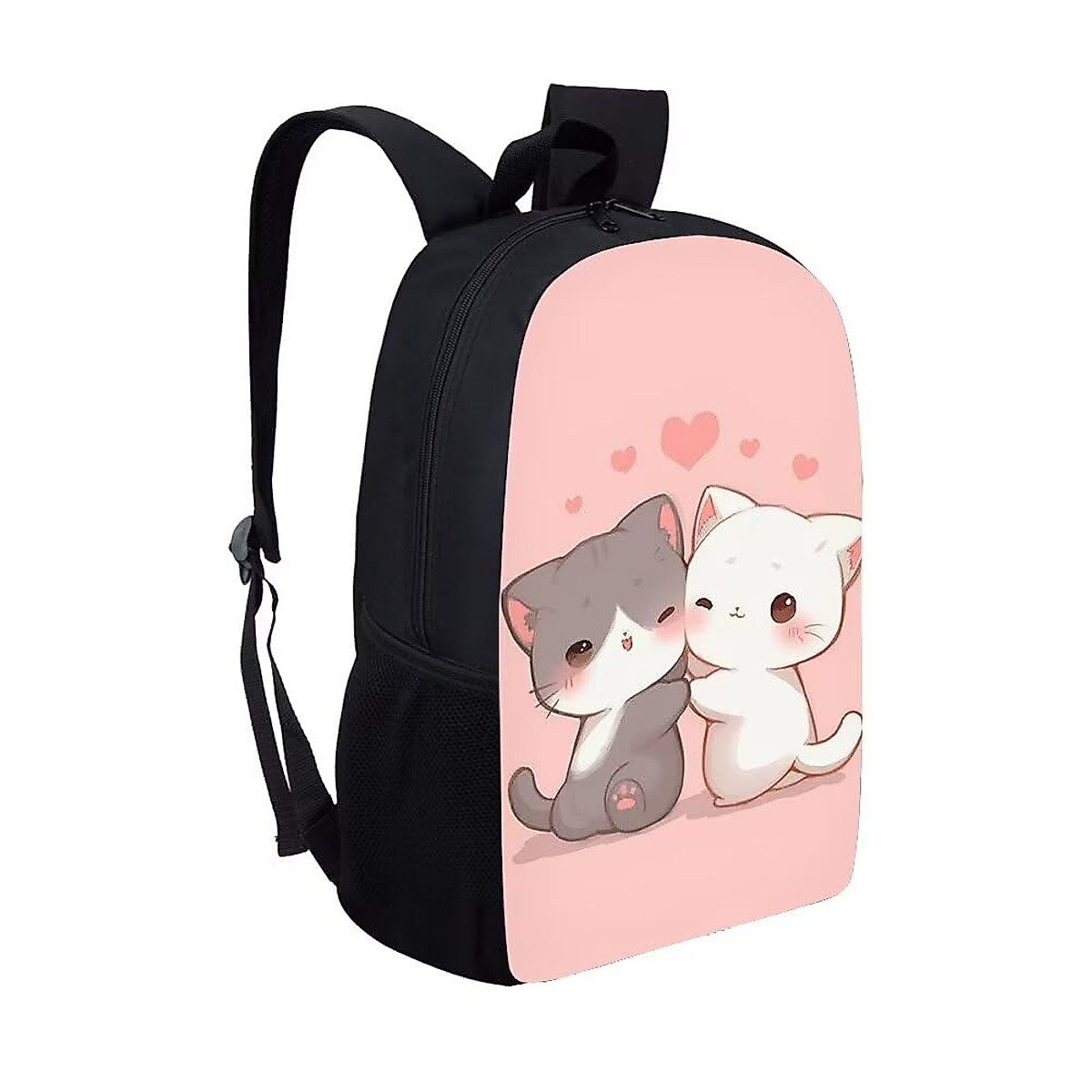 YSTARDREAM Cute Cat School Backpack for Teen Girls Kawaii Bookbag Large for School Office Lightweight Outdoor Travel Mountaineering Bag
