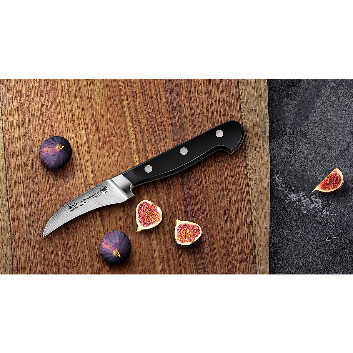 Cangshan V2 Series 1020434 German Steel Forged Peeling/Tourne Knife, 2.75-Inch Blade