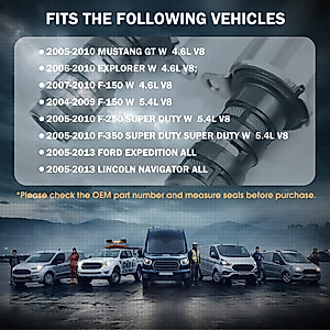 Dade 2 Set VCT Camshaft Timing Control Solenoid Valve Set Compatible with Ford 3V 5.4L 4.6L F150 F250 F350 LINCOLN MERCURY (6 PCS) 2 Solenoids + 2 Seals + 2 Screws