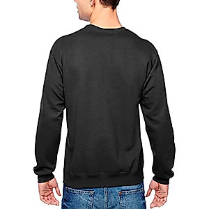 Fruit of the Loom Men's Crew Sweatshirt (2 Pack), Black, Large