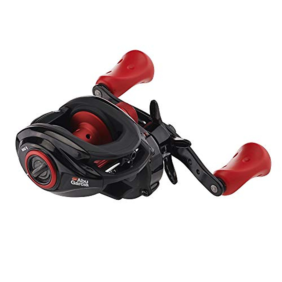 Abu Garcia Max X Low Profile Baitcast Reel, Size LP (1539734), 4 Stainless Steel Ball Bearings + 1 Roller Bearing, Synthetic Star Drag, Max of 15lb | 6.8kg, Left-Handed - Box, Multi