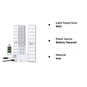 30-LED Closet Light with Charging Station, Motion Sensor Under Cabinet Lights, Wireless USB Rechargeable Kitchen Night Lights, Battery Operated Light for Wardrobe,Cabinet,Cupboard-4Pcs