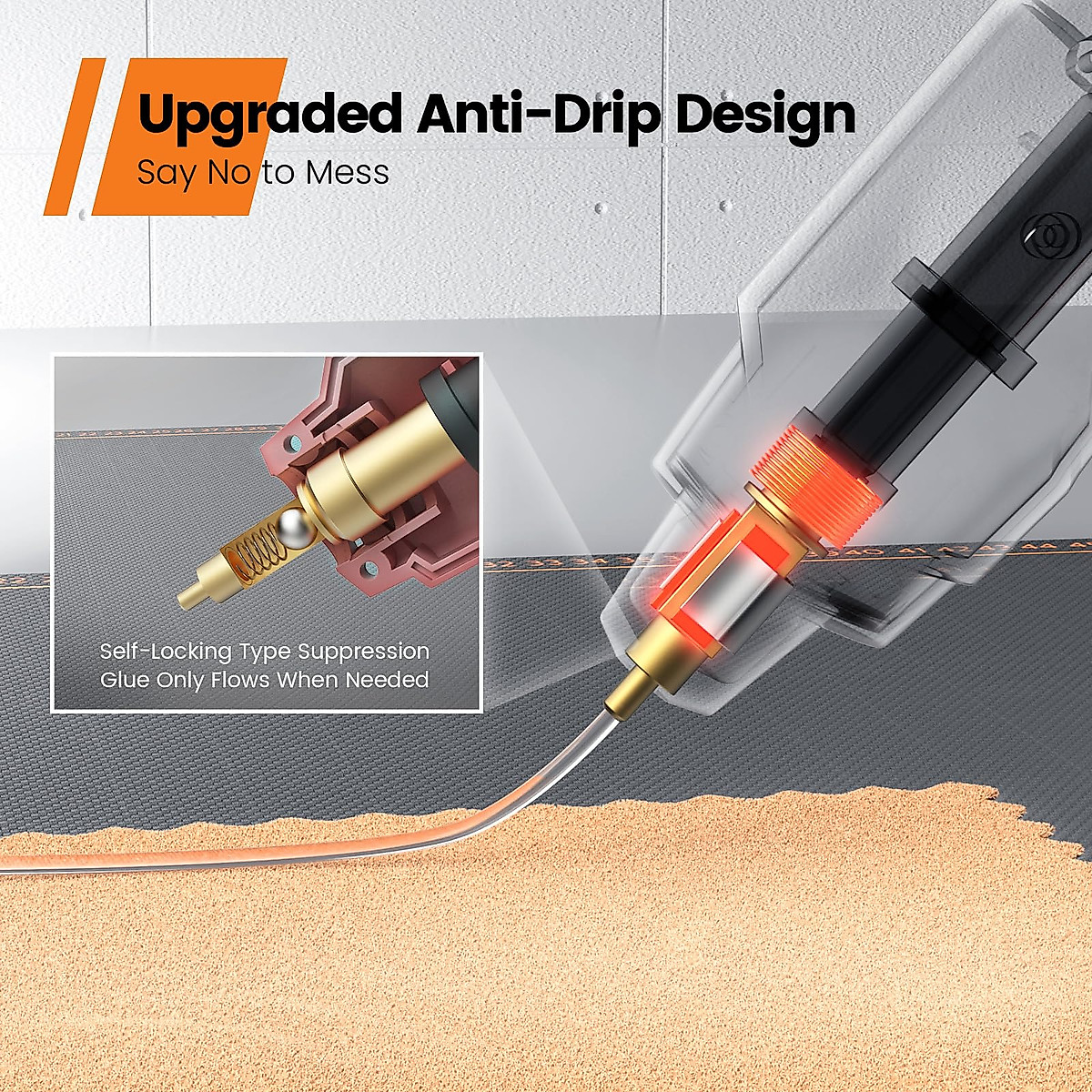 GoGonova Glue Gun Zuel, 20s Fast Preheating Anti-drip Cordless Glue Gun, 2Ah USB-C Rechargeable Hot Glue Gun Kit with 25 Pcs Mini Glue Sticks, Smart Power-Off, Pink