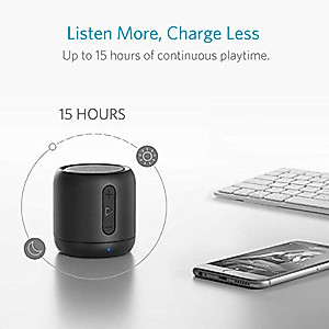 Anker Soundcore Mini, Super-Portable Bluetooth Speaker with 15-Hour Playtime, 66-Foot Bluetooth Range, Enhanced Bass, Noise-Cancelling Microphone (Renewed)