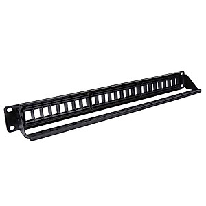 Diyeeni 19Inch 24 Port Data Patch Panel Mountable Data Patch Panel CAT6 Network Cable Rack Easy to use(Not Include Modules)