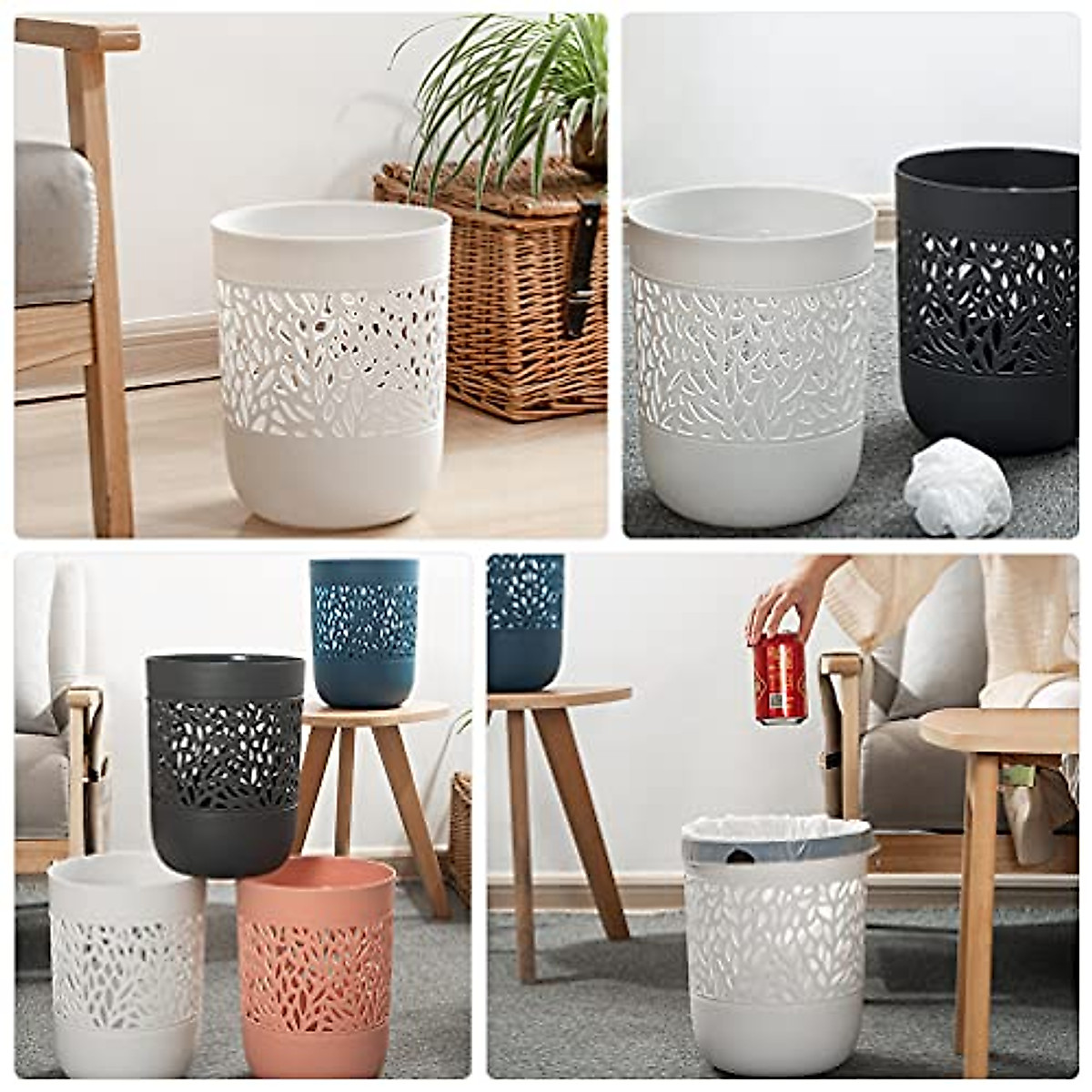 Office Garbage Cans Waste Container 1 pcs Waste Paper Bin 16L Trash Bin Waste Basket Garbage Simple Waste Containe for Bathroom Bedroom Office Kitchen Waste Basket Garbage Container