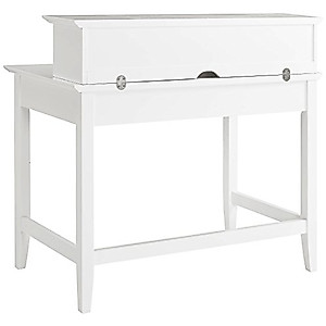 Crosley Furniture Campbell Writing Desk with Hutch - White