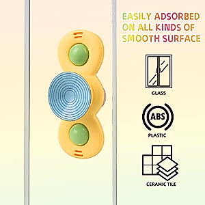 Suction Cup Spinner Toy for Baby 1 2 Year Old , 3PCS Spinner Sensory Toys for Toddlers 1 3, Cartoon Baby Fidget Spinners Toys 12 Months Kids, High Chair/Dining Table/Window/Travelling (Colorful)