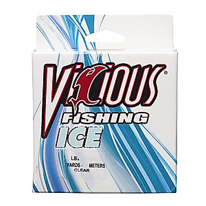 Vicious Panfish Ice Fishing Line, 100-Yard/8-Pound, Lo-Vis Clear