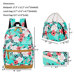 School Backpack for Teen Girls School Bags Lightweight Kids Girls School Book Bags Backpacks Sets