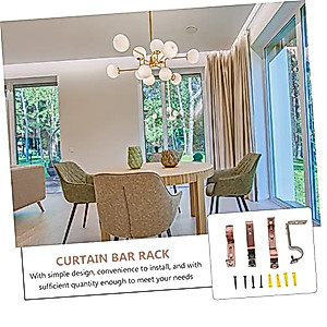 Garneck 16 Pcs Curtain Rod Holder Shower Curtain Hangers Heavy Duty Hangers Ceiling Hanging Hook Shower Curtain Bracket Curtain Bracket Hooks Curtain Hook Holders Curtain Accessories Red