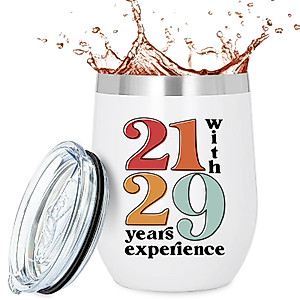 50th Birthday Gifts for Women – Happy 50th Birthday Gifts Wine Tumbler,Turning 50 Year Old Birthday Presents for Mom,Men,Aunt,Sister