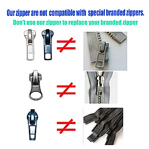 Zipper Pull 12 Pcs, Replacement Zipper Slider,Zipper Repair Kit #5, Fix Zipper Repair Kit for Repairing Coats ,Jackets , Metal Plastic and Nylon Coil Zippers.