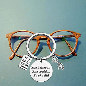 ENSIANTH Optometrist Gift She Believed She Could So She Did Keychain Eye Doctor Gift Optometrist Graduation Jewelry (Optometrist Keychain)