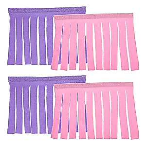 POPETPOP Rabbit Toys Bunny Cage Guinea Pig Cage Decorations - 4 Pieces Hamster Hideout Door Curtains Fleece Hideaway, Small Animal Habitat Cage Accessories Parrot Toys Bunny Cage