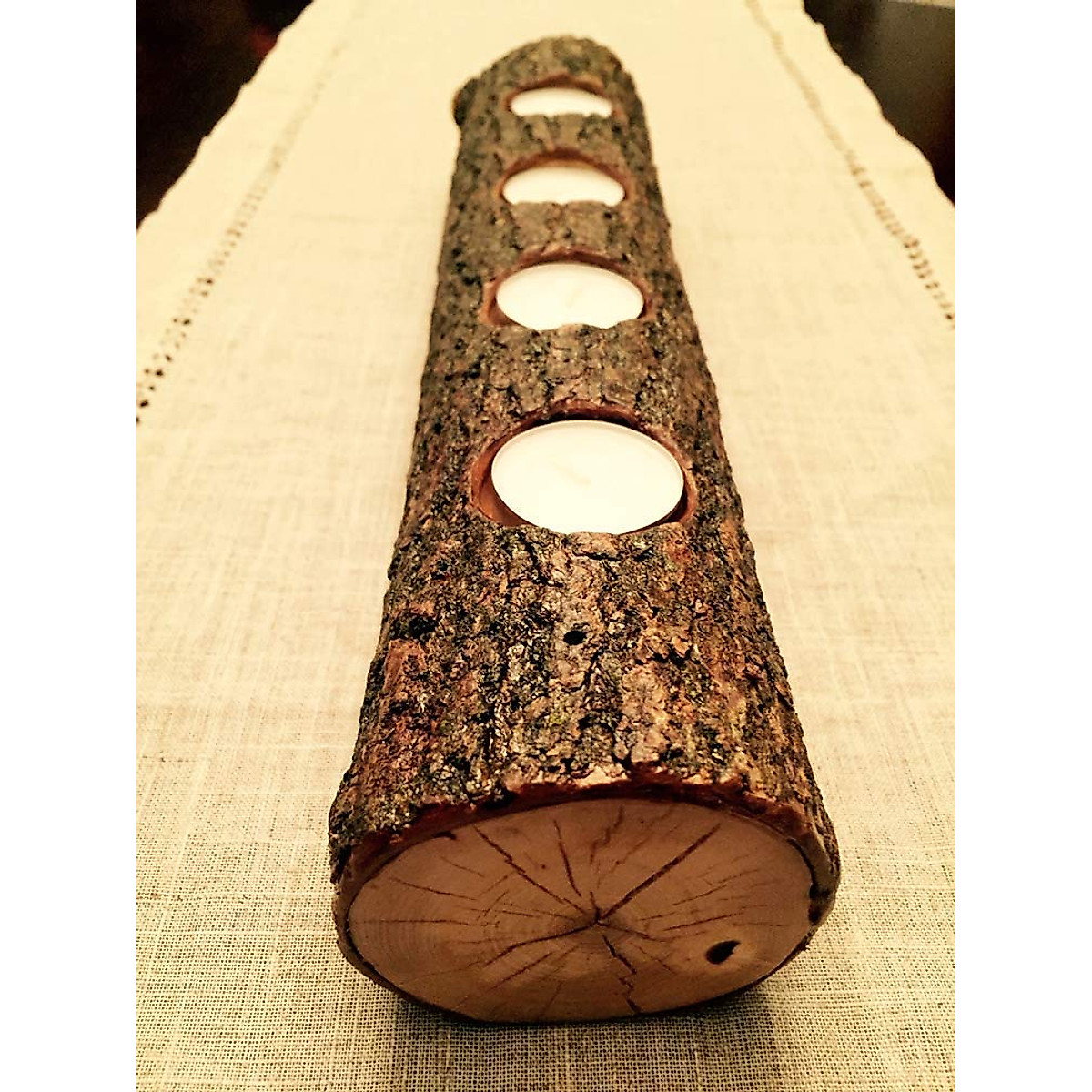 Tree Wood Log Branch Tealight Candle Holder