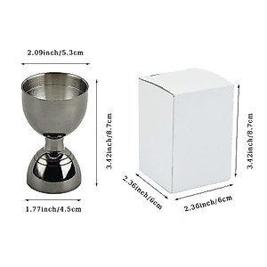 Bell Jigger with Measurements Inside Cocktail Measuring Jigger Bartenders Jigger 2 oz 1 oz (Rose gold)