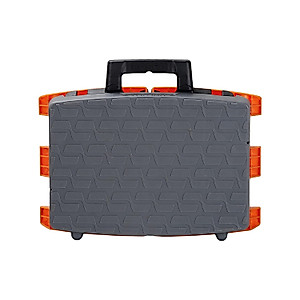 One-Step Folding Step Stool, 300 lb, 8 1/2" Working Height, Orange/Gray