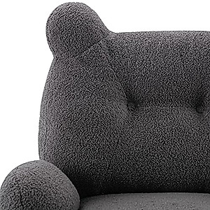 HAUSHECK Swivel Barrel Chair, Black