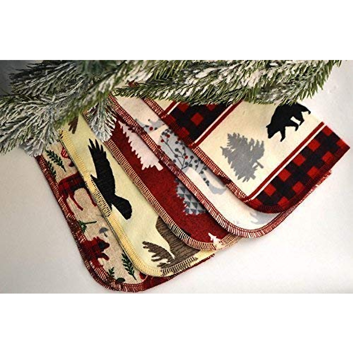 1 Ply Winter Lodging, Set Napkins 8x8 inches 5 Pack - Little Wipes (R) Flannel