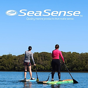 SeaSense Ex-O Blade 2 Adjustable Stand-Up Kayak Paddle, Black, 63” - 82” - Aluminum Shaft, Comfort Grip Knob - For Adults, Great for Recreational Paddling, Touring, Racing & SUP Yoga