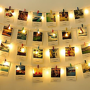 Colorful Clothespins, Mini Clothes Pins for Photo, 1.4'' 100 PCS Natural Birchwood Colored Clothespins, Strong Springs Mini Clothespins with Storage Bag,Mini Clothes Pins for Crafts, Pictures, Arts