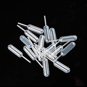 Crafare 130pcs 4ml Disposable Plastic Pipettes Squeeze Transfer Dropper Liquor Infusers for Strawberries Chocolate, Cupcakes