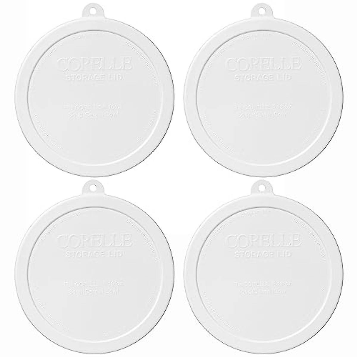 Corelle 418-PC White Cereal Bowl Plastic Lid (4-Pack)