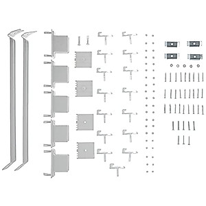 Rubbermaid Full Closet Organization Shelf System, Direct Wall Mount, Adjustable from 3-5 Ft., Mounting Hardware Kit Included, White, Wire Shelving Organizer System for Home/Laundry/Mudroom/Pantry