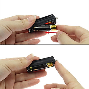 Mecion 12Pcs Cylindrical Battery Holder Battery Storage Case for 3 x 1.5V AAA Batteries Flashlight Torch, Black