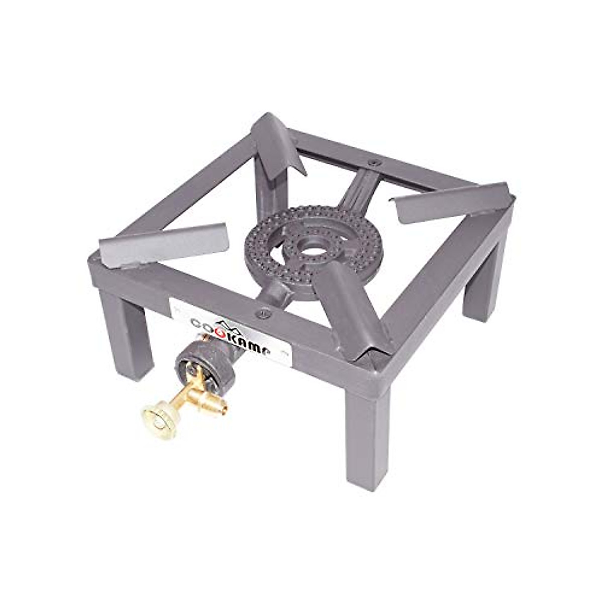 COOKAMP Single Burner Angle Iron Camp Portable Stove with CSA Listed Regulator and 4ft Hose [SA1200]