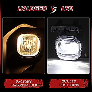 BUNKER INDUST LED Fog Lights for 2005 2006 2007 Ford F250 F350 F450 F550 SUPER DUTY, OEM Bumper Driving Fog Lamp Kit