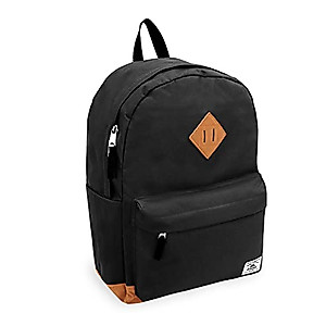 Everest Unisex Adults Vintage Laptop Backpack, Black, One Size US