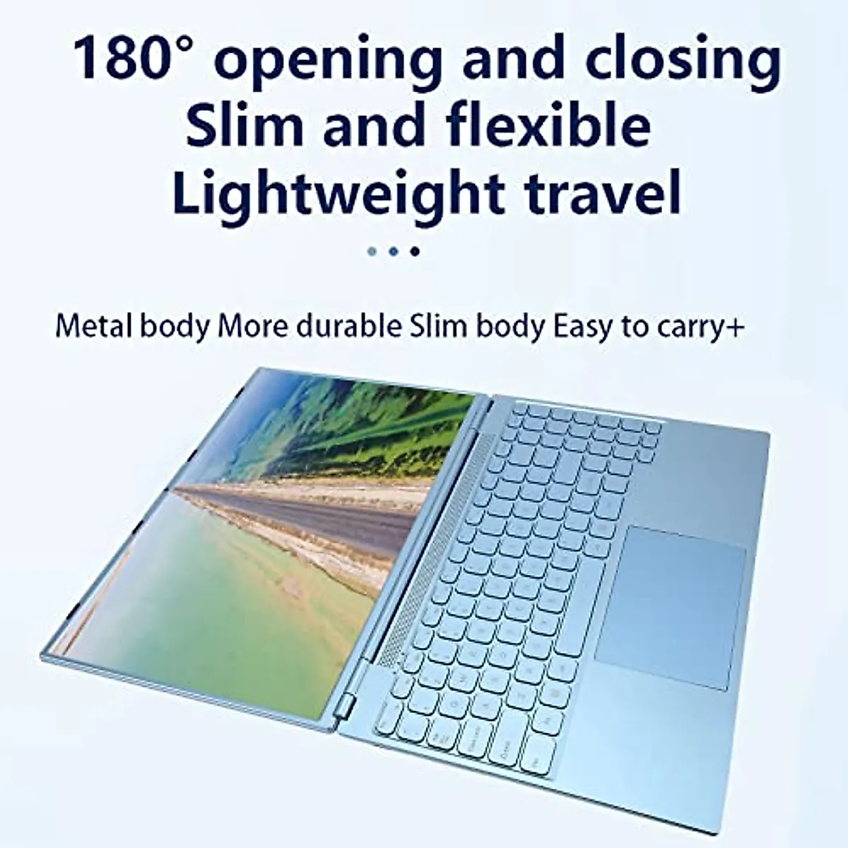 16 Inch Laptop, 2.4G 5G WiFi 1920X1200 HD IPS Display Portable Laptop, 12GB High Bandwidth Onboard DDR4 RAM, Full Size Backlit Keyboard for Home Entertainment, Gaming, Meetings (12GB+512GB US Plug)