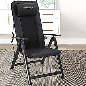 Folding Shiatsu Massage Chair, 3D Massage Chairs Full Body and Recliner with Heat,Adjustable Neck&Backrest Height, Arm Rest, Heated Kneading Roller,Massagers for Office Home,Black